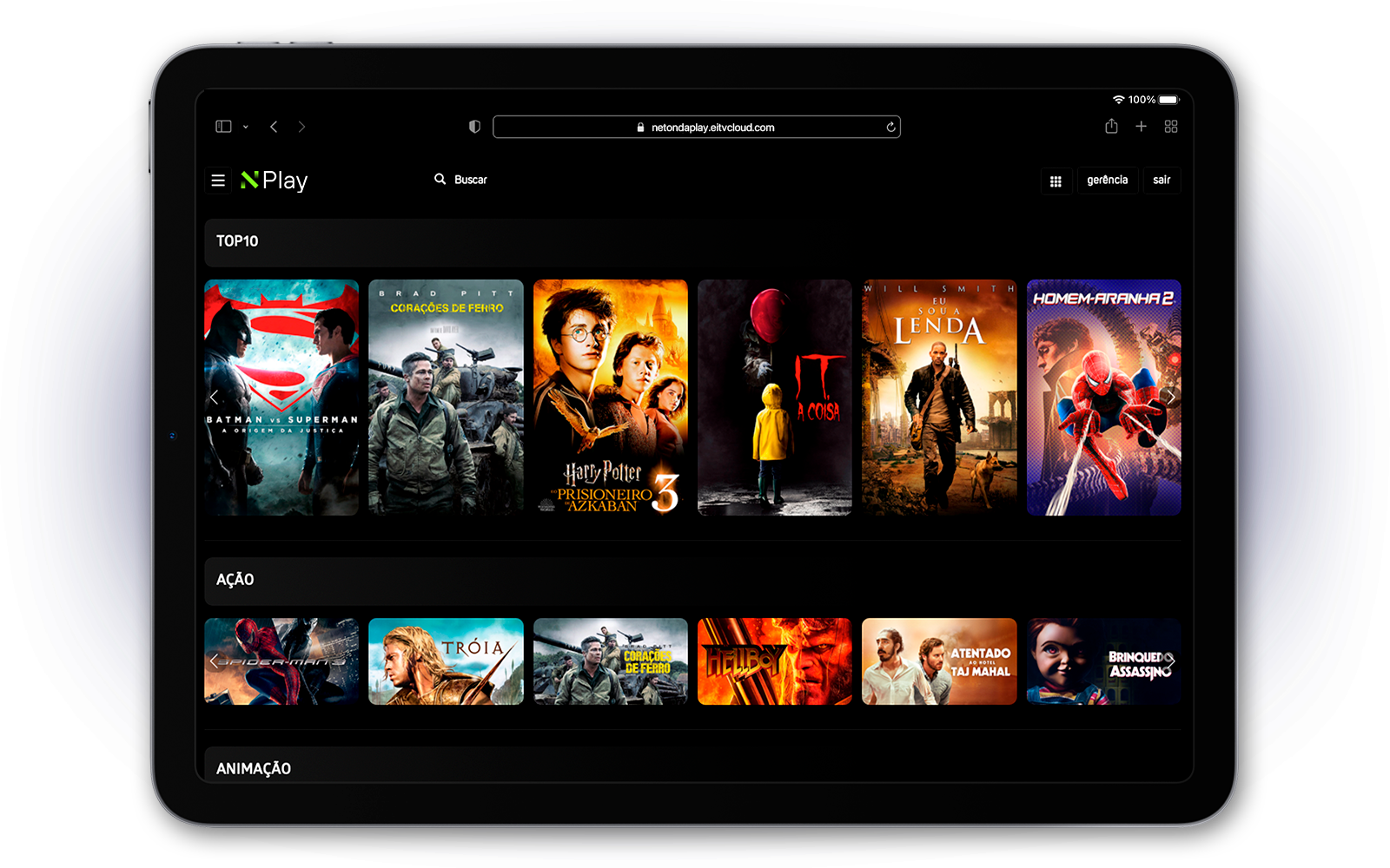 NPlay | Página "home"